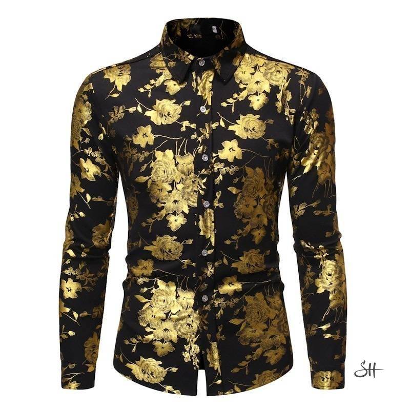 Men's Stylish Flower Printed Design Shirts » Sleek Heart