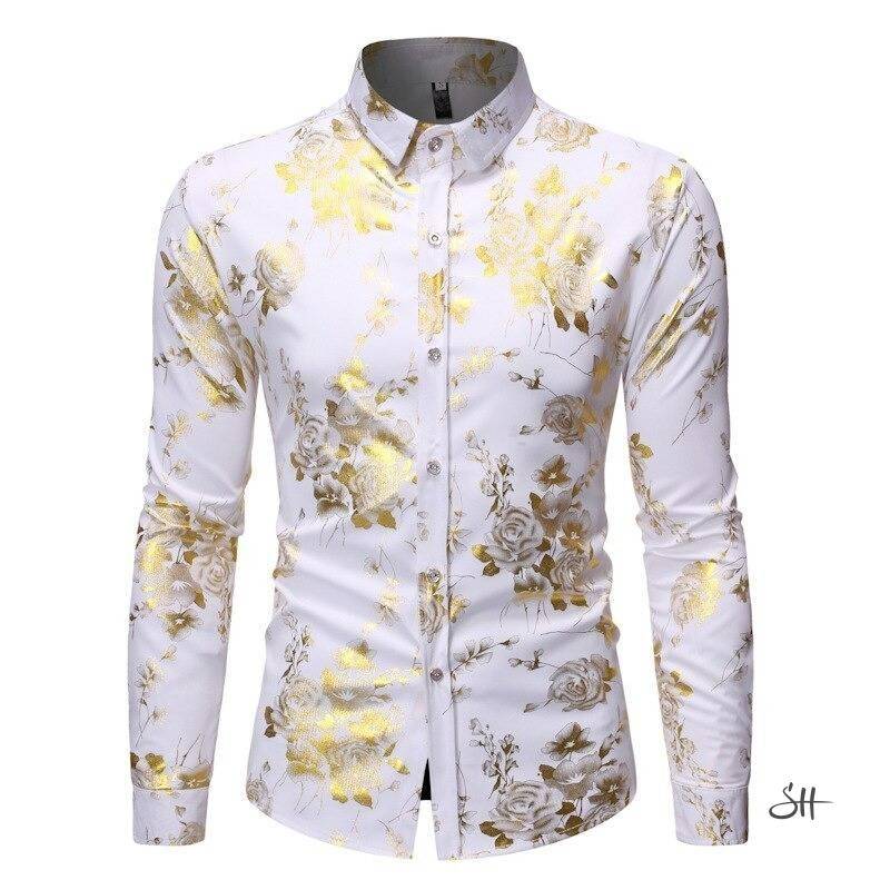 Men's Stylish Flower Printed Design Shirts