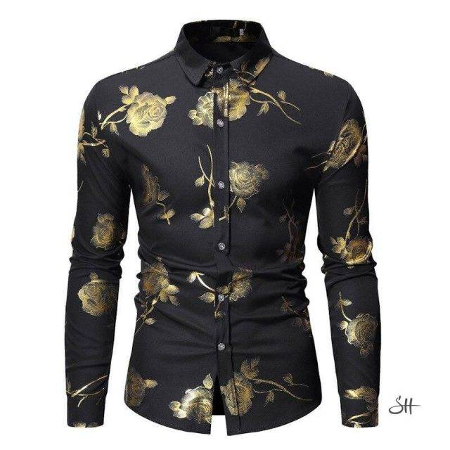 Men's Stylish Flower Printed Design Shirts